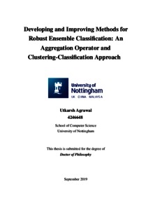 Developing and improving methods for robust ensemble classification: an aggregation operator and ...